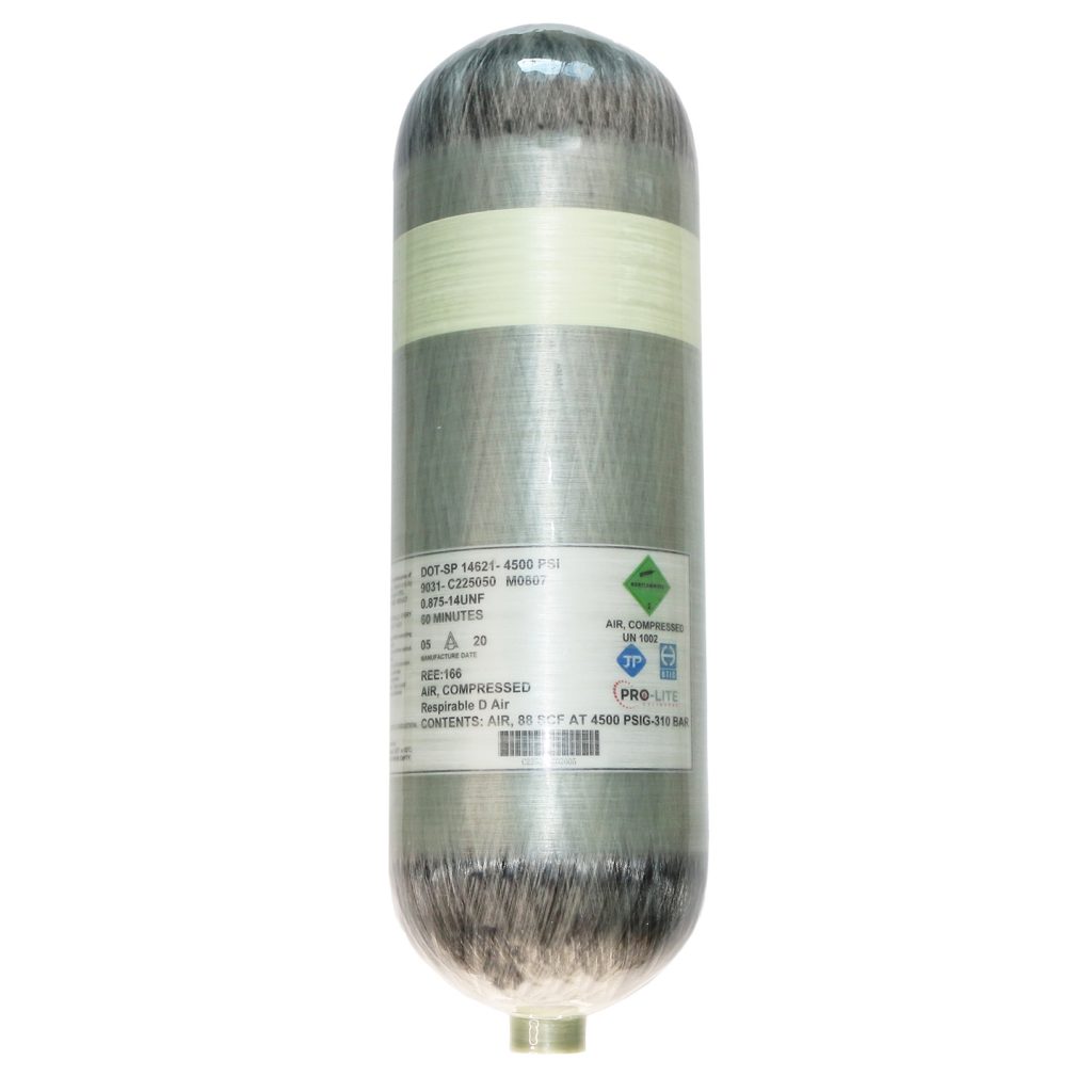 60 Min. Part# 60-450004 – 9.0L 4500 PSI Carbon Fiber Cylinder – DOT, TC ...